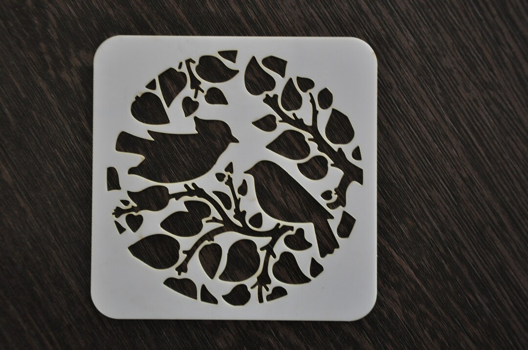 Birds on a Tree Stencil, Custom Stencil, Any Font, Any Design, Any Size ...