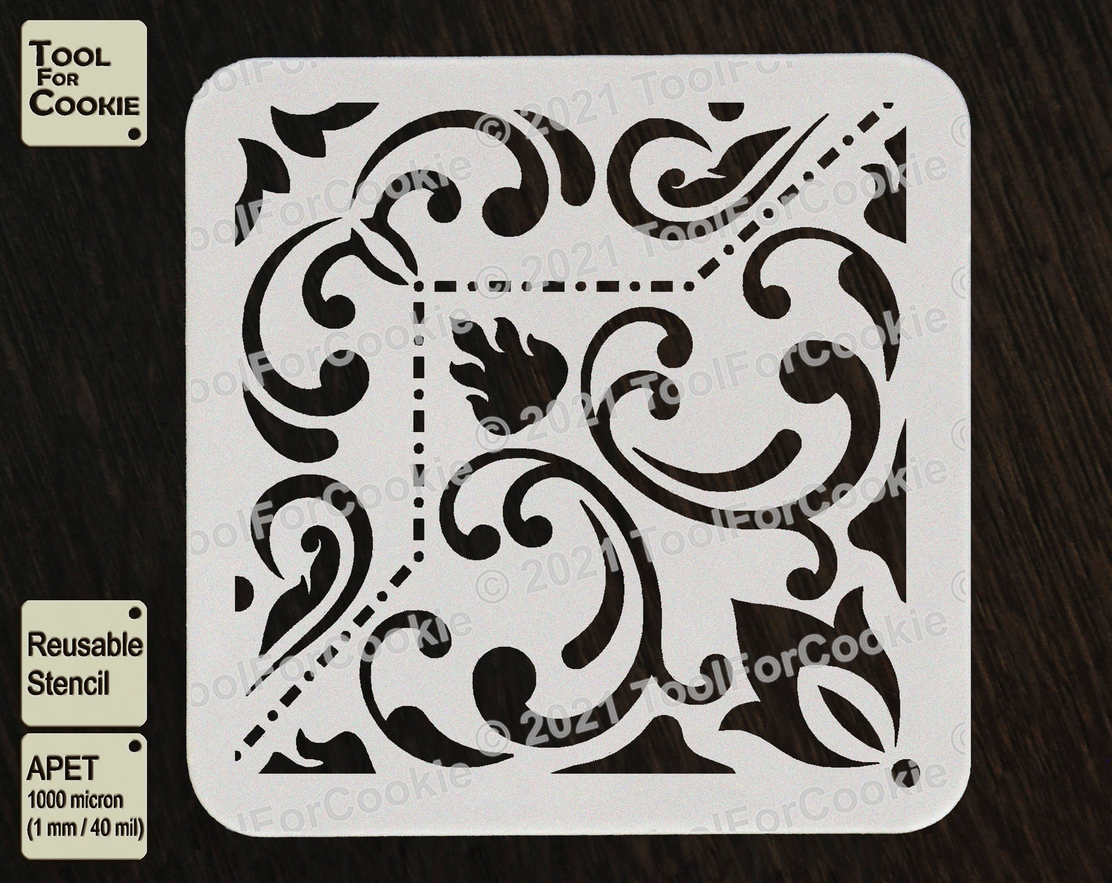 Damask Pattern Stencil - Etsy