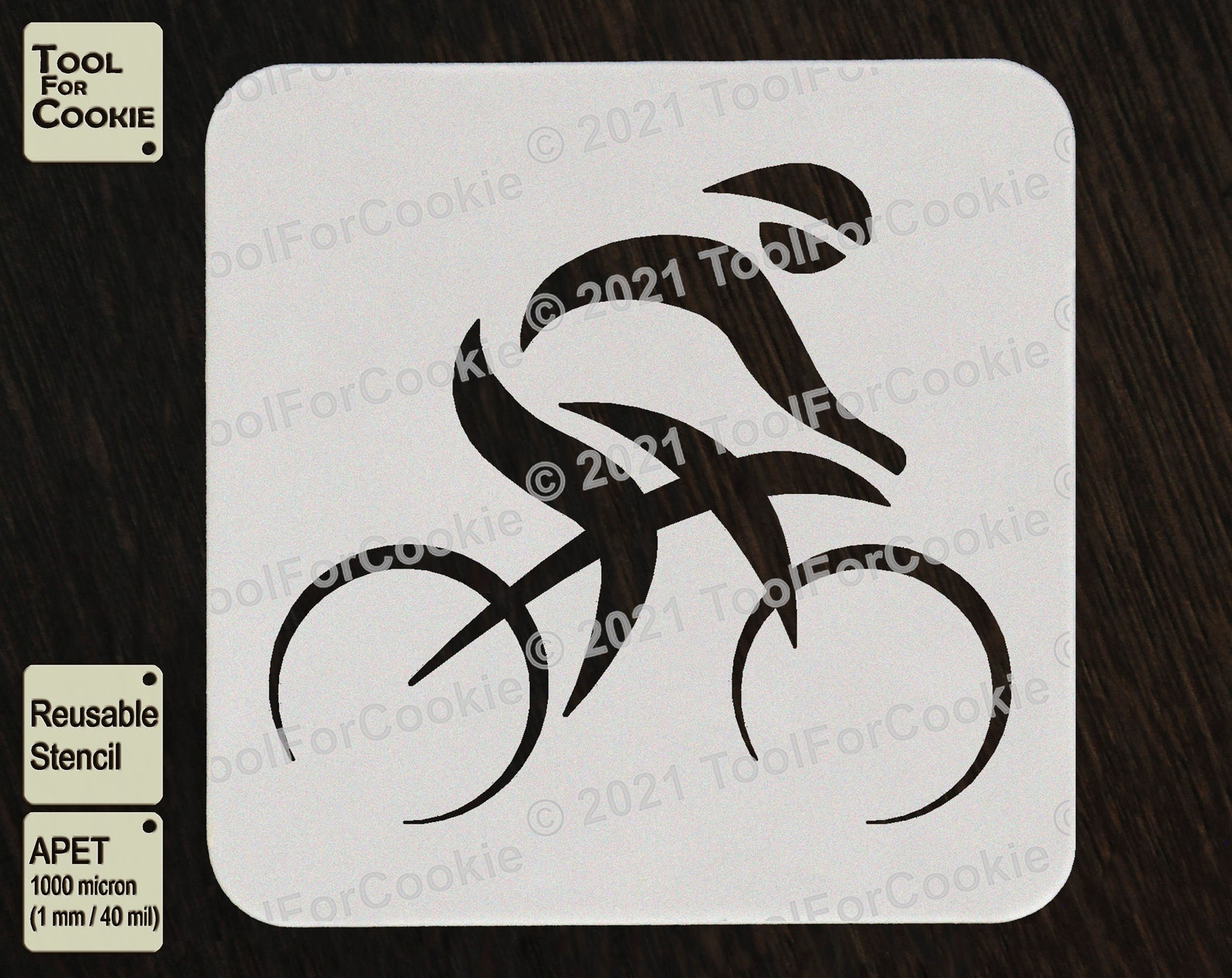 Cyclist Stencil Bike Stencil - Etsy
