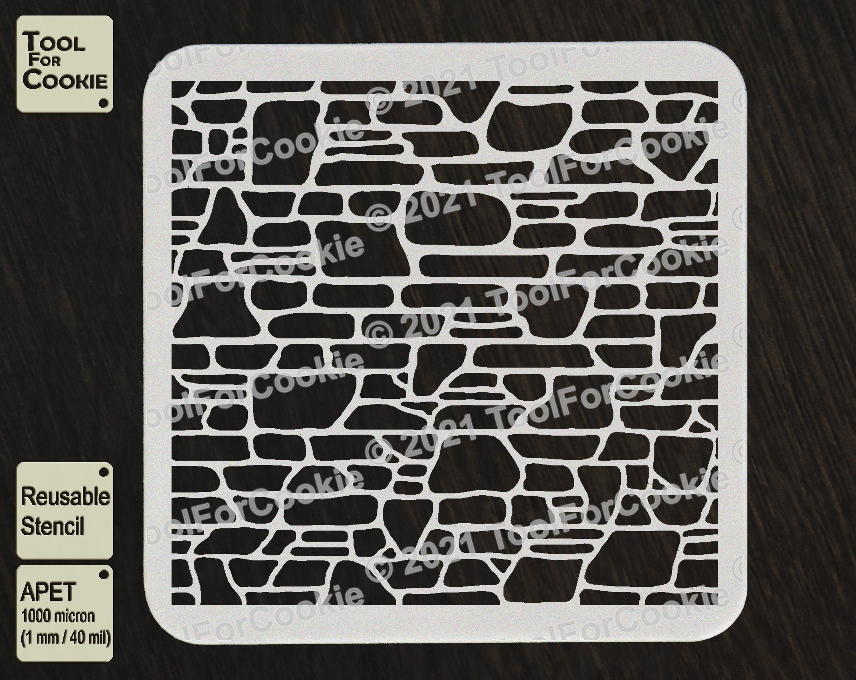 Stone Pattern Stencil - Etsy UK