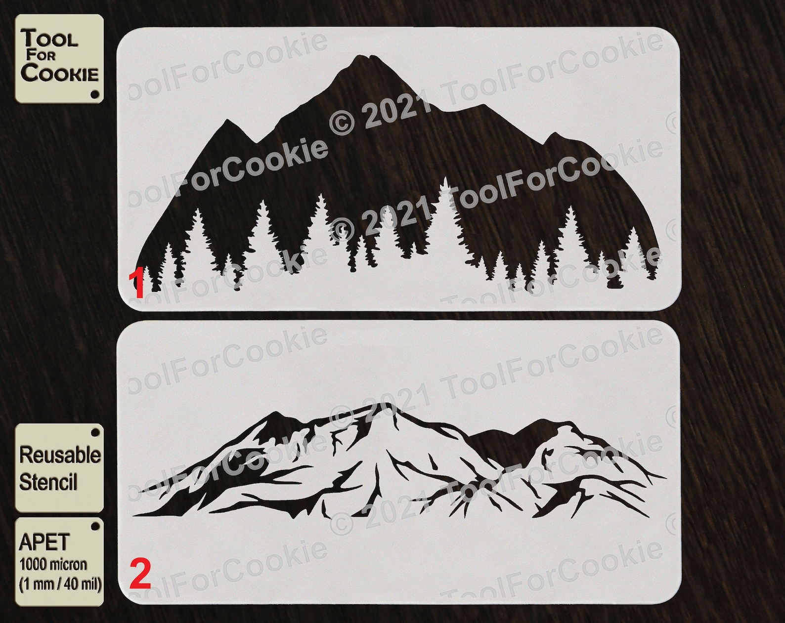 Mountains Stencil Tree Stencil Forest Stencil - Etsy UK