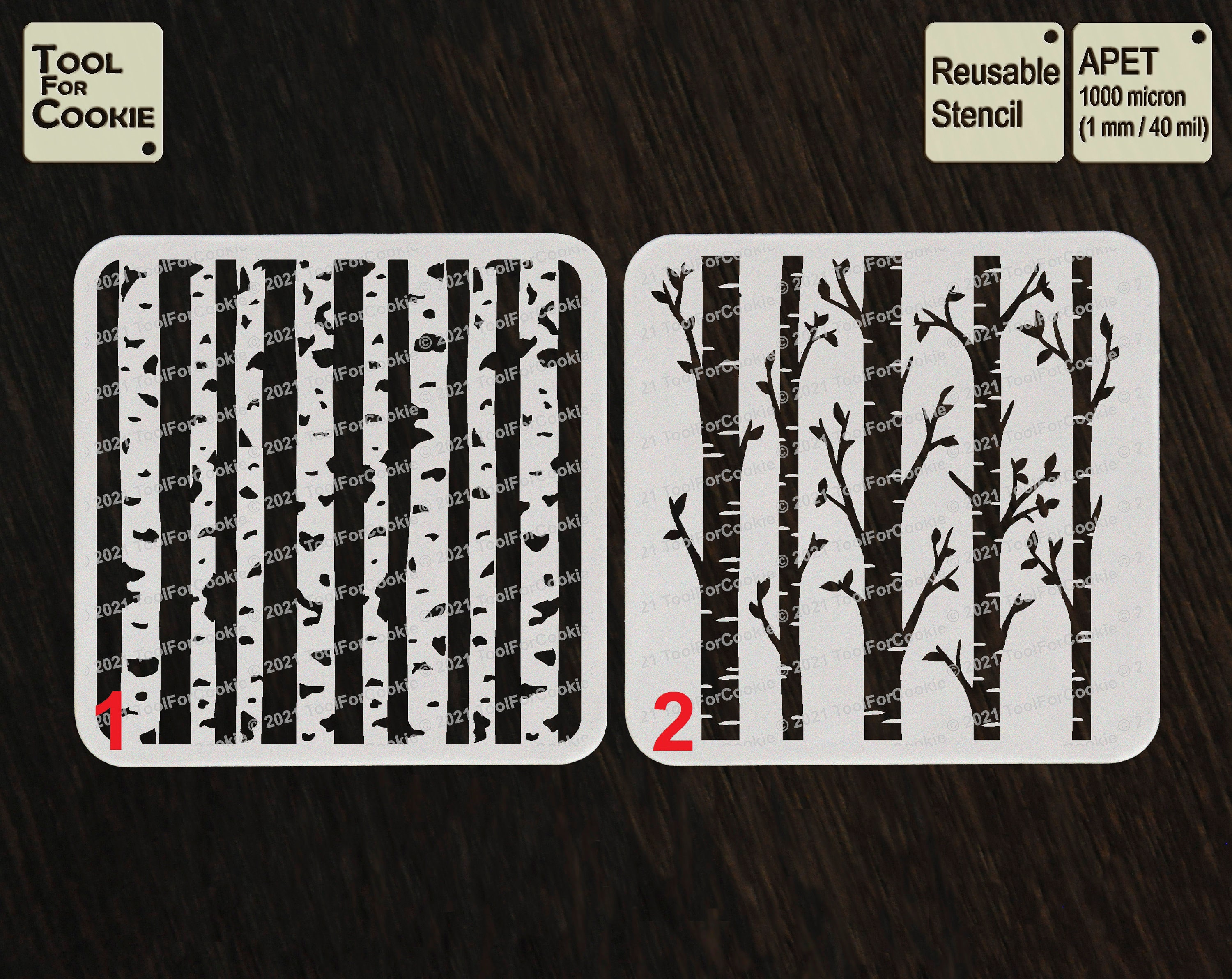 Birch Tree Stencil | Etsy