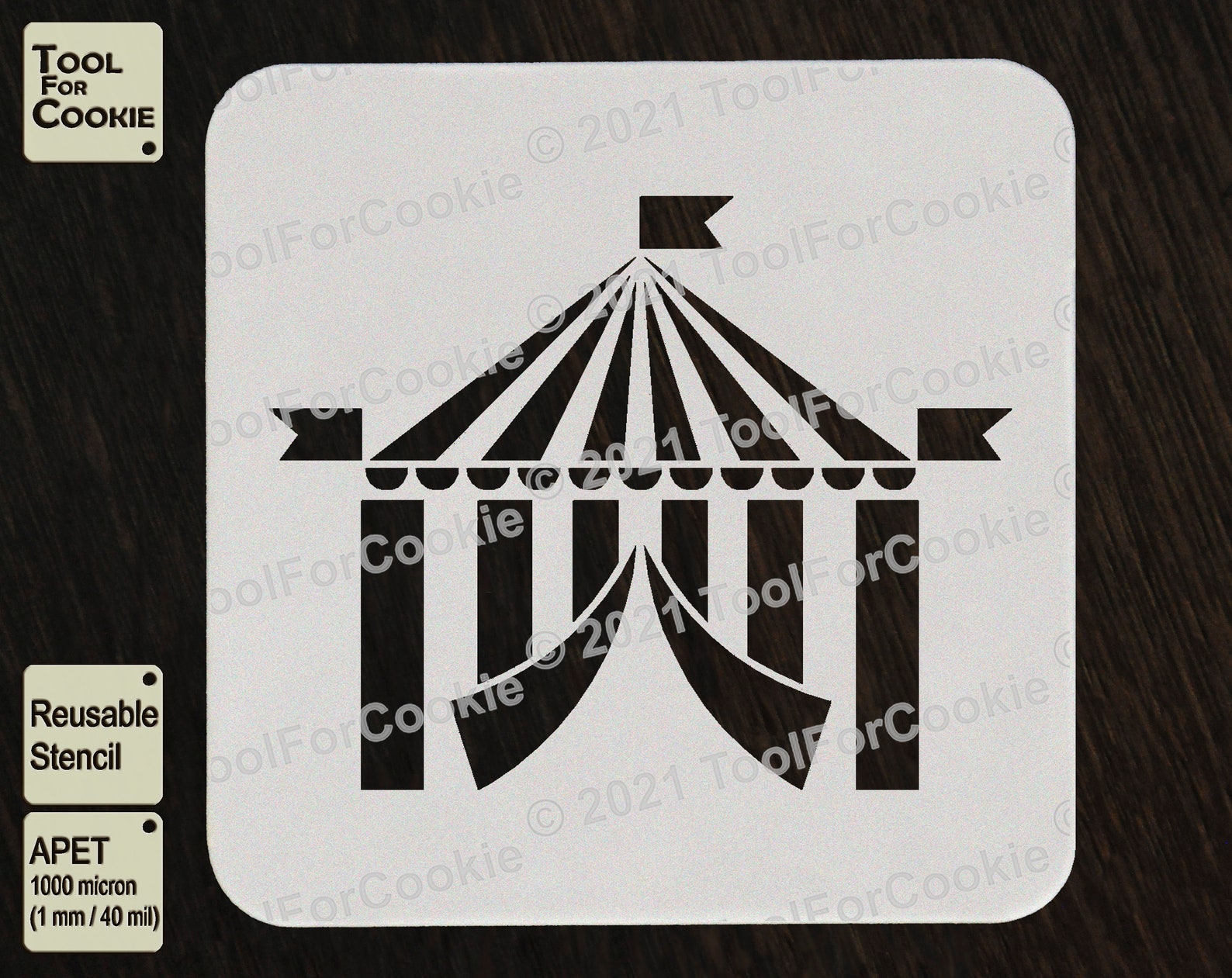 Circus Stencil Circus Tent Stencil | Etsy