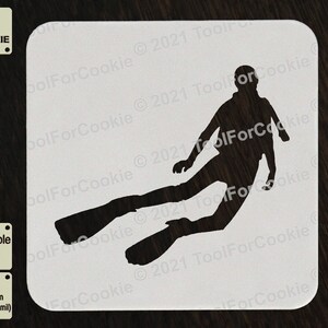 Diver Stencil, Diving Stencil - Etsy