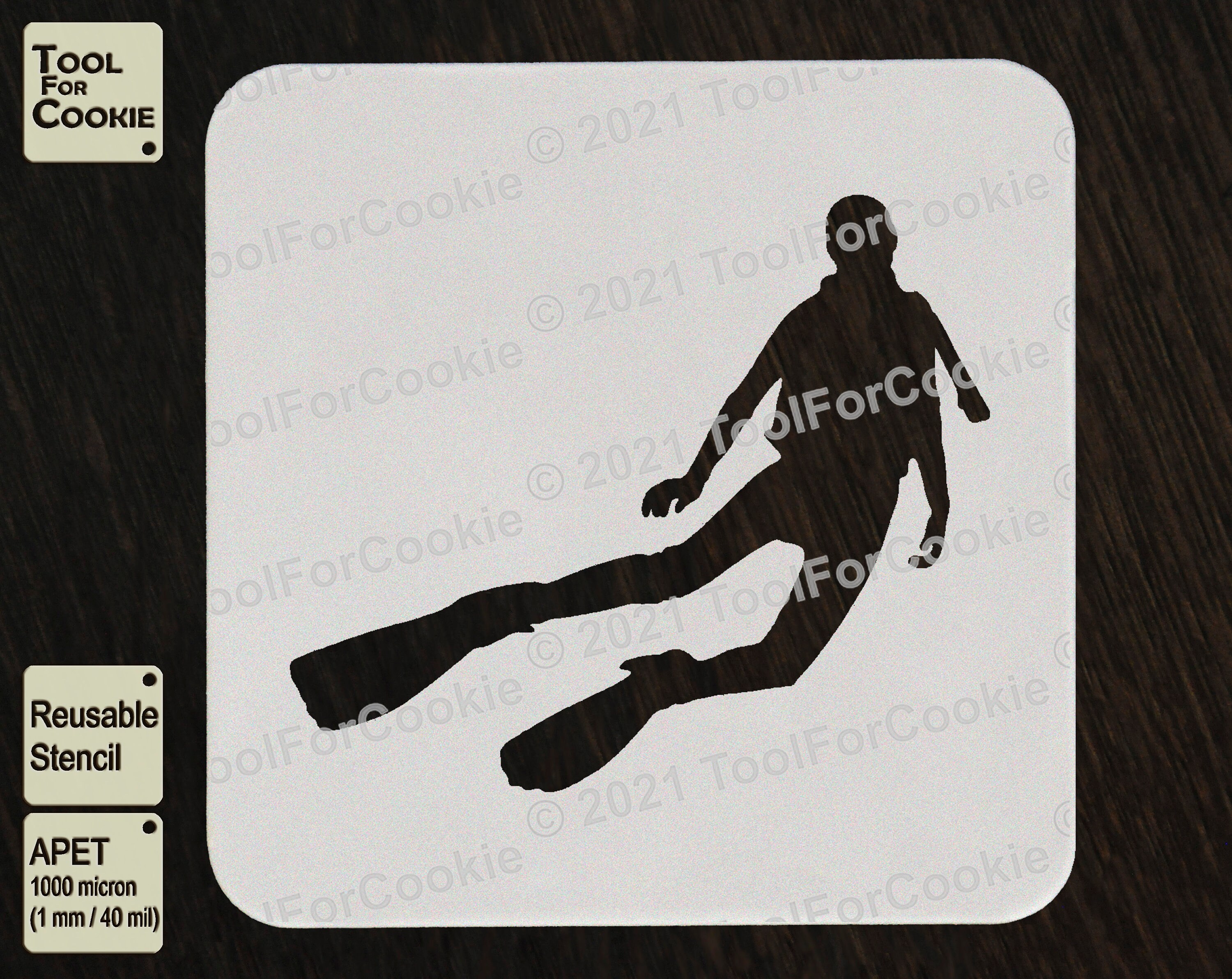 Diver Stencil Diving Stencil | Etsy