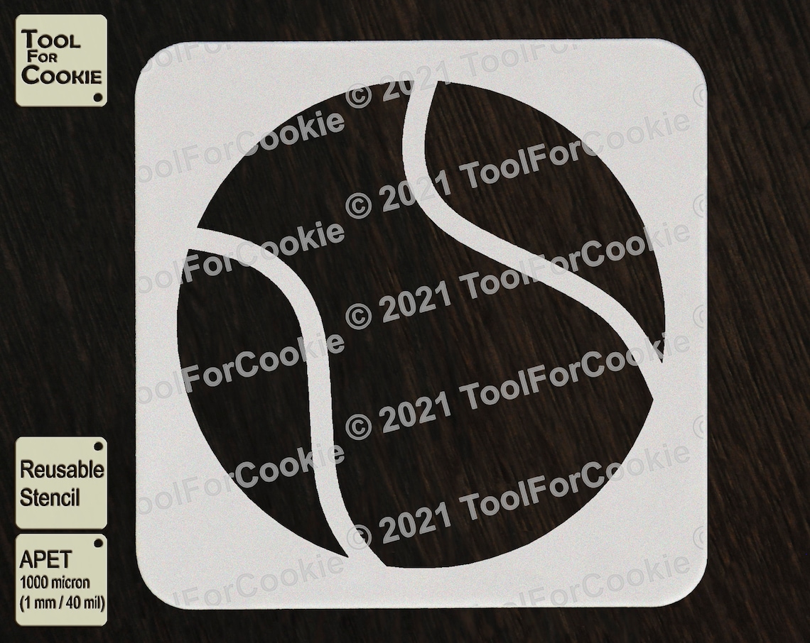 Tennis Racket Stencil Tennis Ball Stencil | Etsy