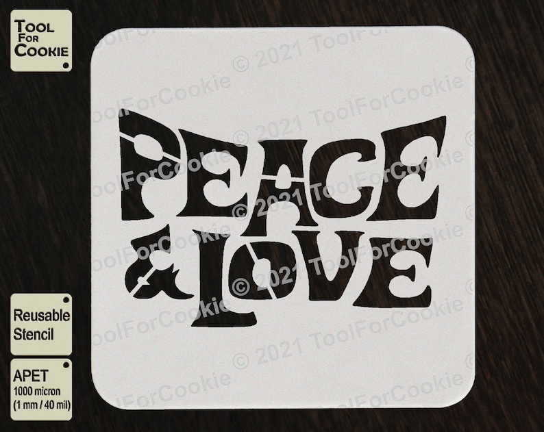 Peace Sign Stencil - Etsy