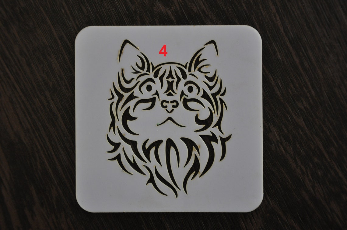 Cat Stencil Cats Stencil Custom Stencil Any Font Any - Etsy