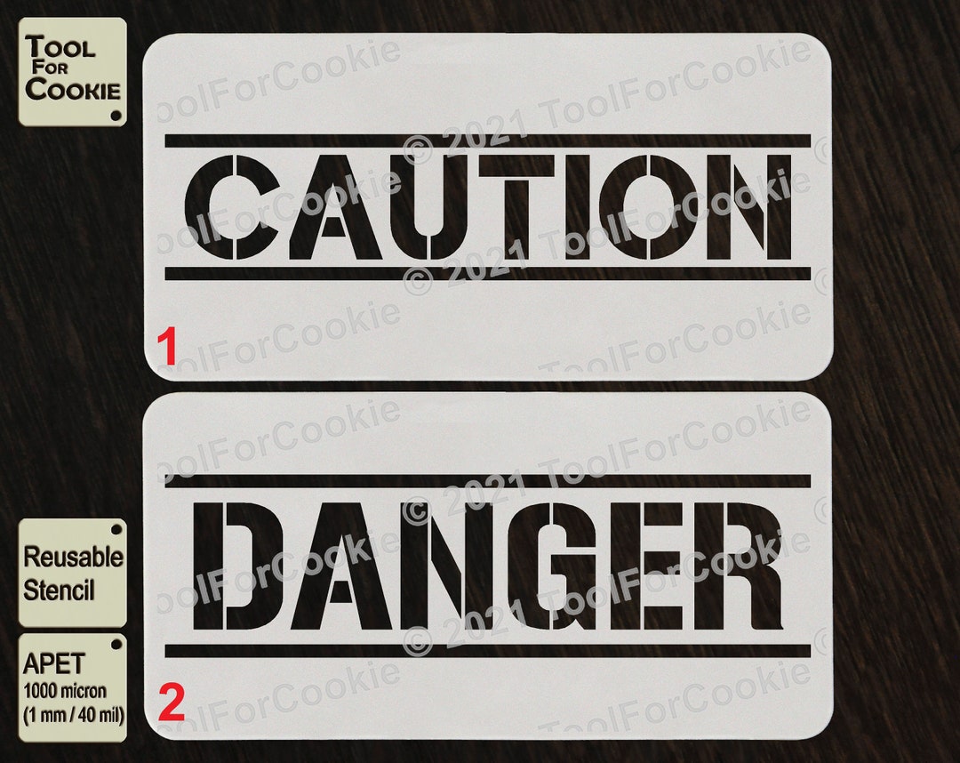 Caution Stencil, Danger Stencil - Etsy