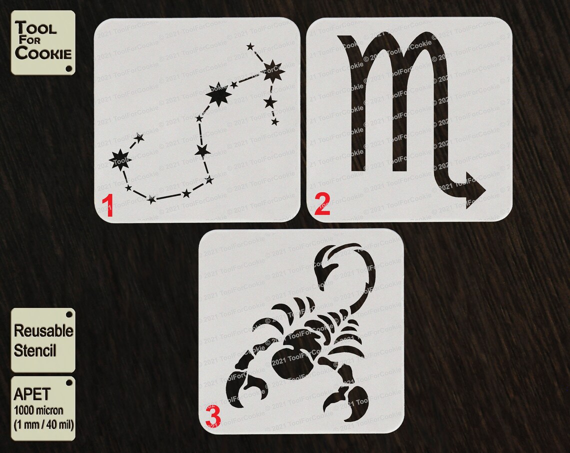Scorpio Zodiac Stencil Astrology Signs Zodiac Sign Bundle - Etsy