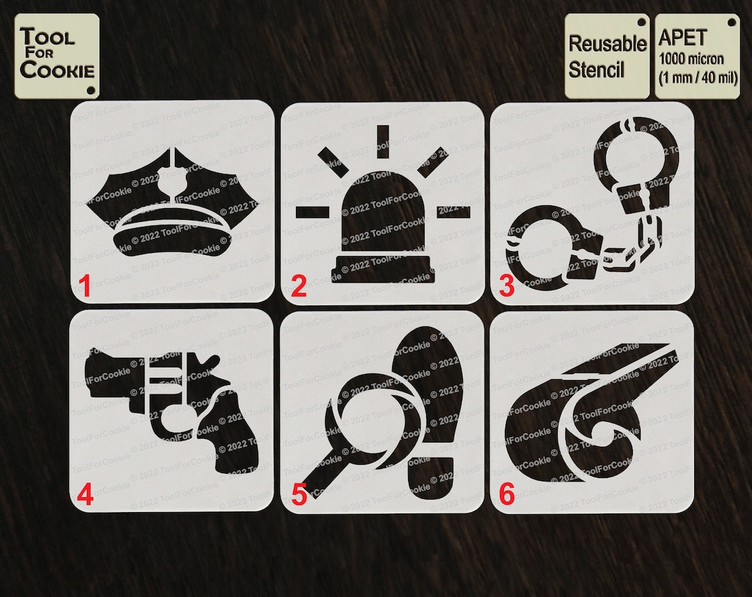 Police Symbol Stencil - Etsy