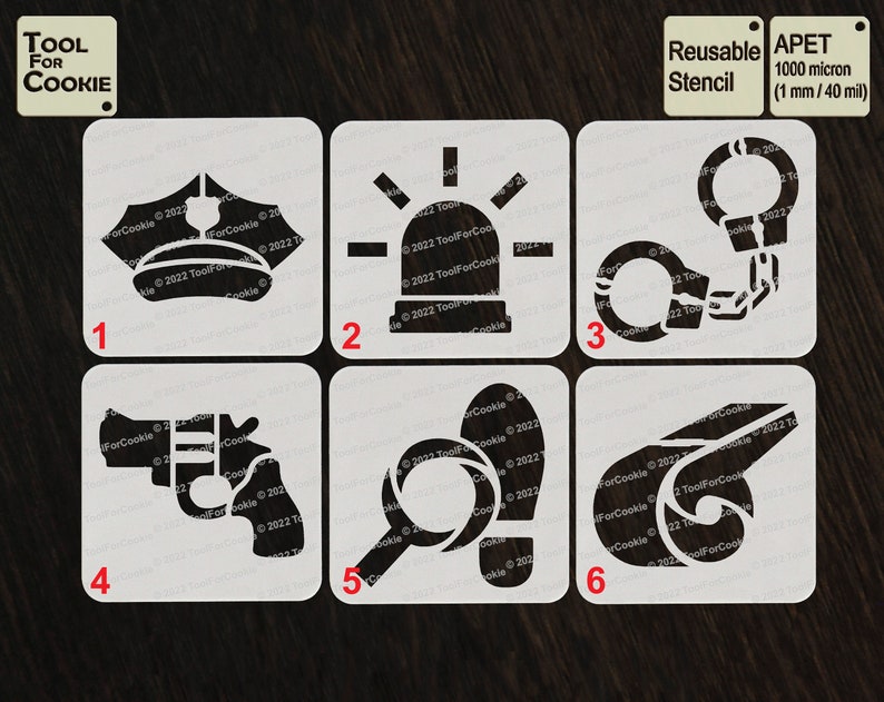 Police Symbol Stencil - Etsy