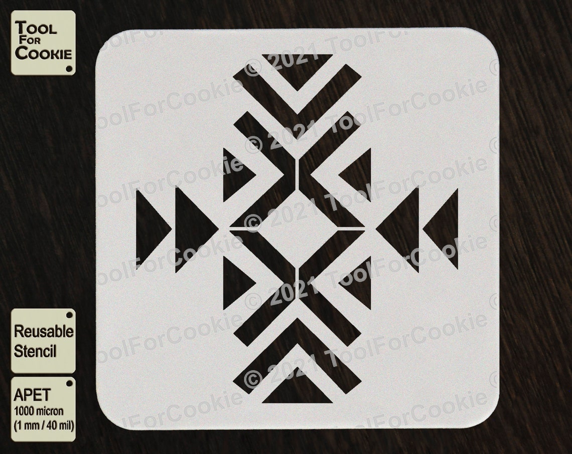 Aztec Tribal Art Stencil - Etsy
