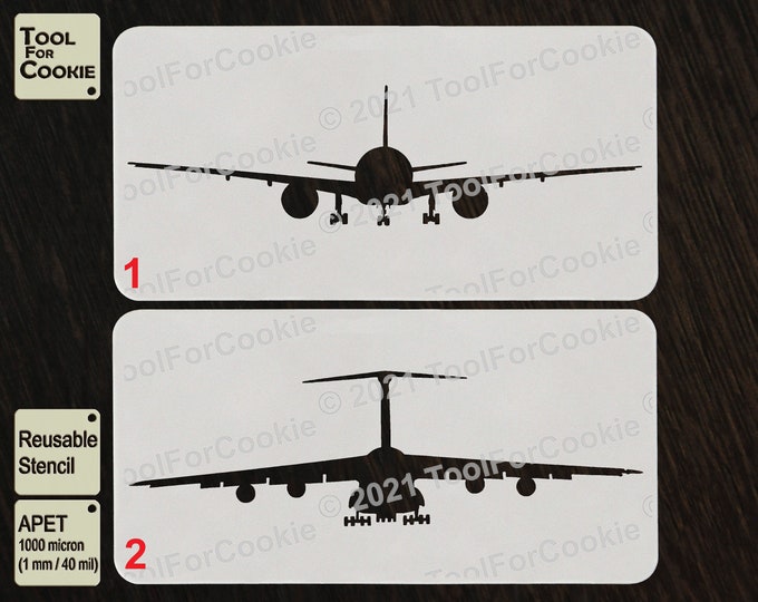 Airplane Stencil, Airplane Stencils, Plane Stencil, Reusable Stencil ...