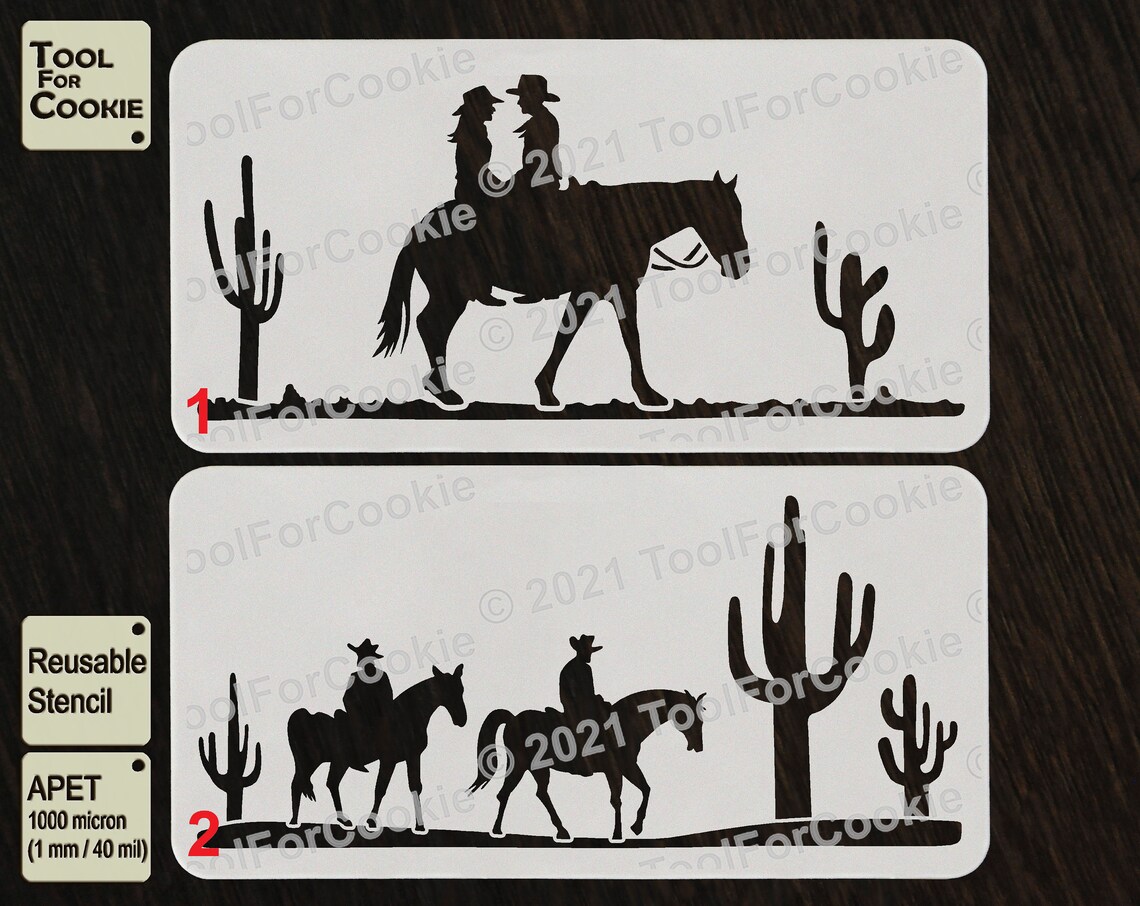 Cowboy Stencil | Etsy