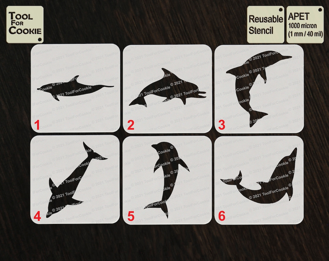Dolphin Stencil - Etsy