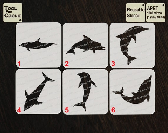 Dolphin Stencil - Etsy