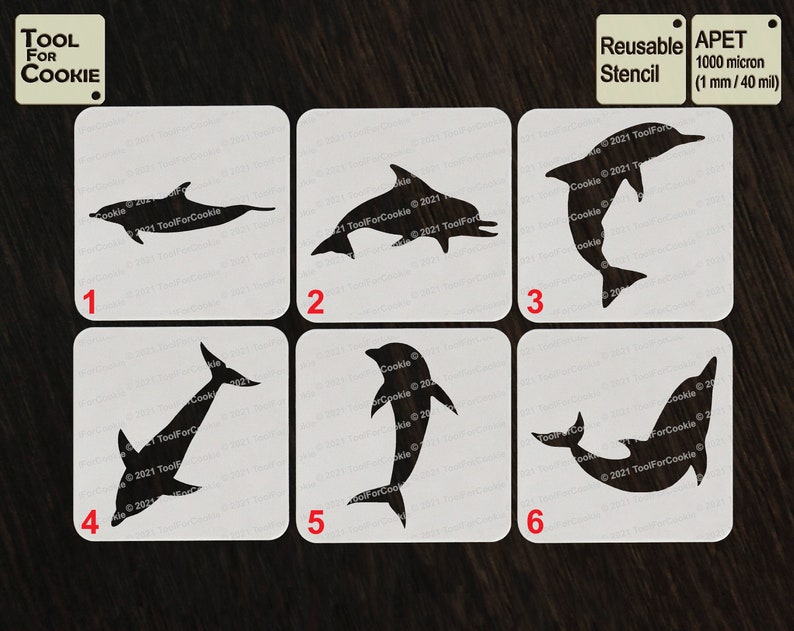 Dolphin Stencil - Etsy