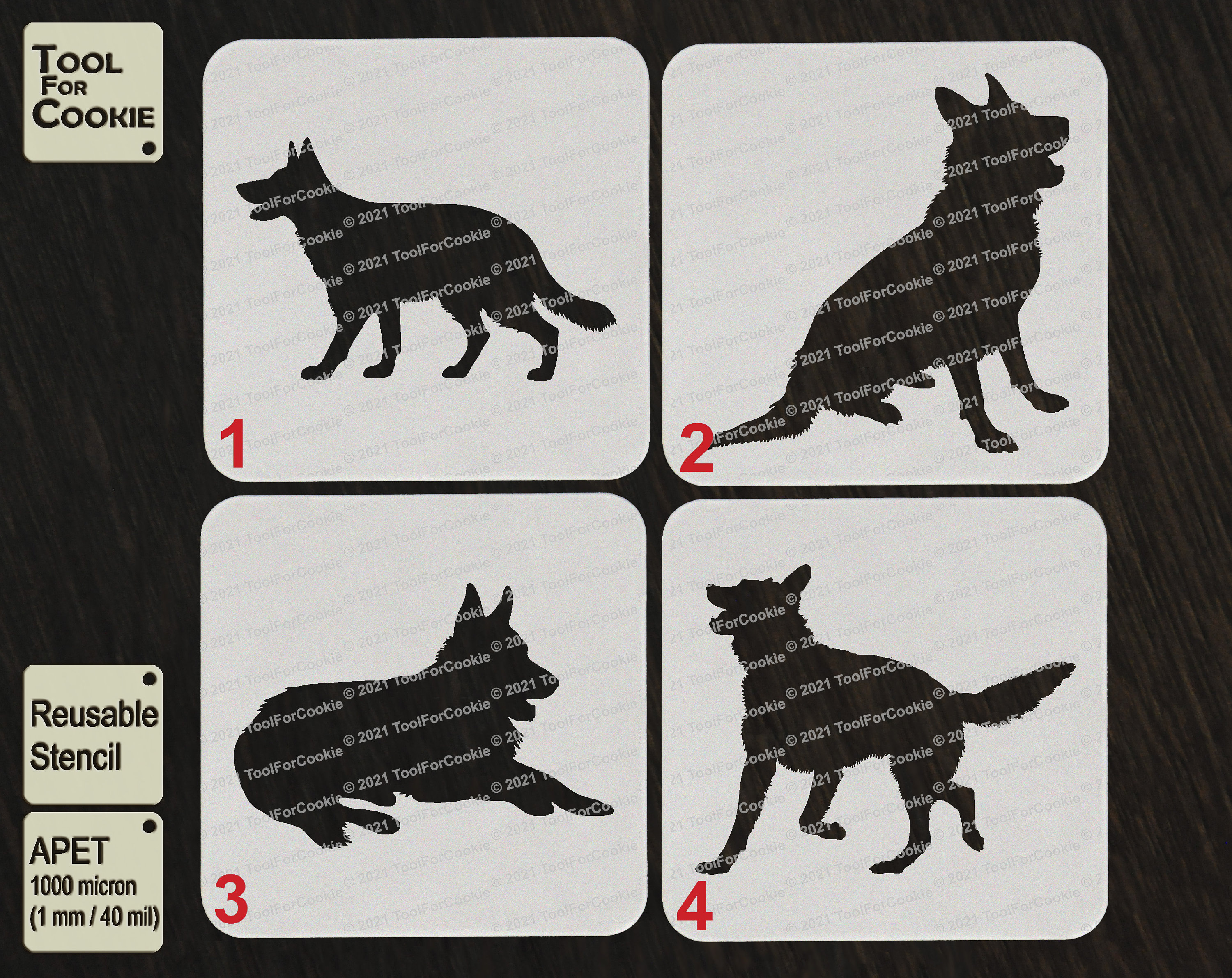 German Shepherd Stencil - Etsy