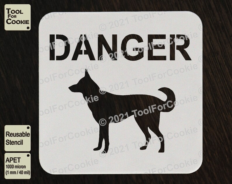 Beware of Dog Stencil - Etsy