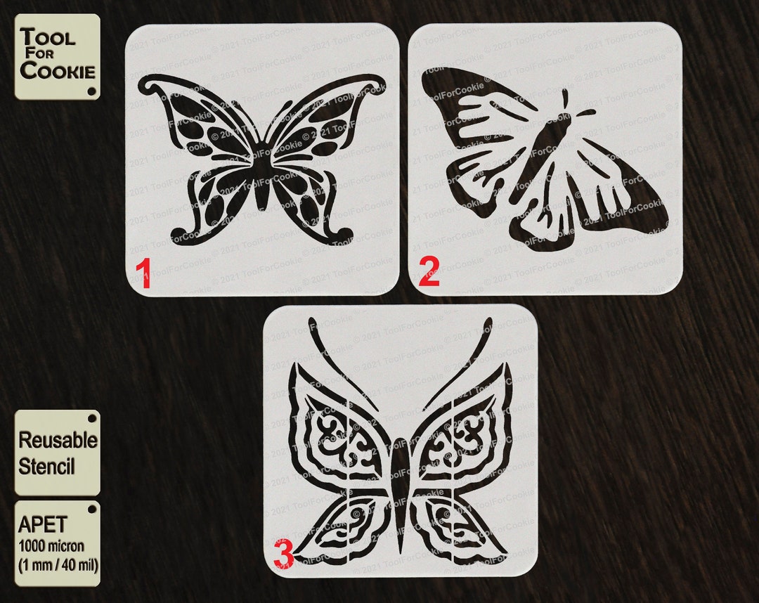 Butterfly Stencils, Custom Stencil, Any Font, Any Design, Any Size ...