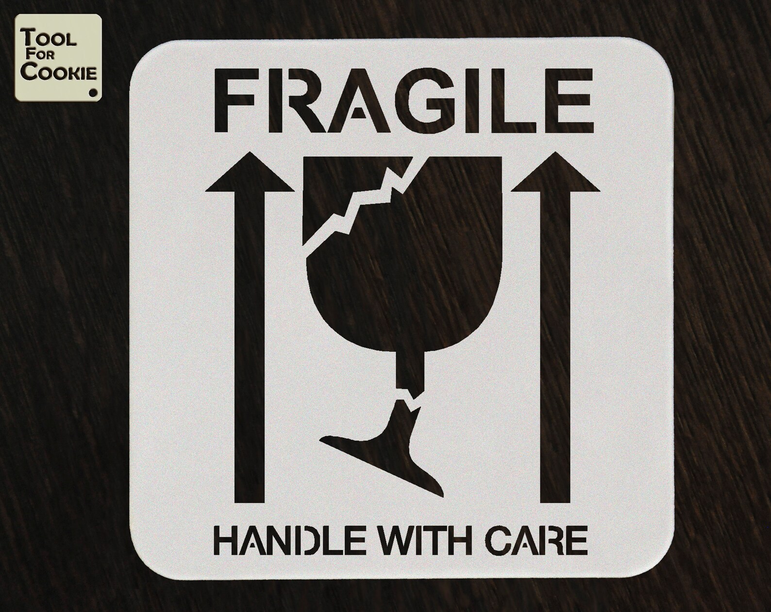 Fragile Stencil Fragile Symbol Packaging Stencil Glass | Etsy