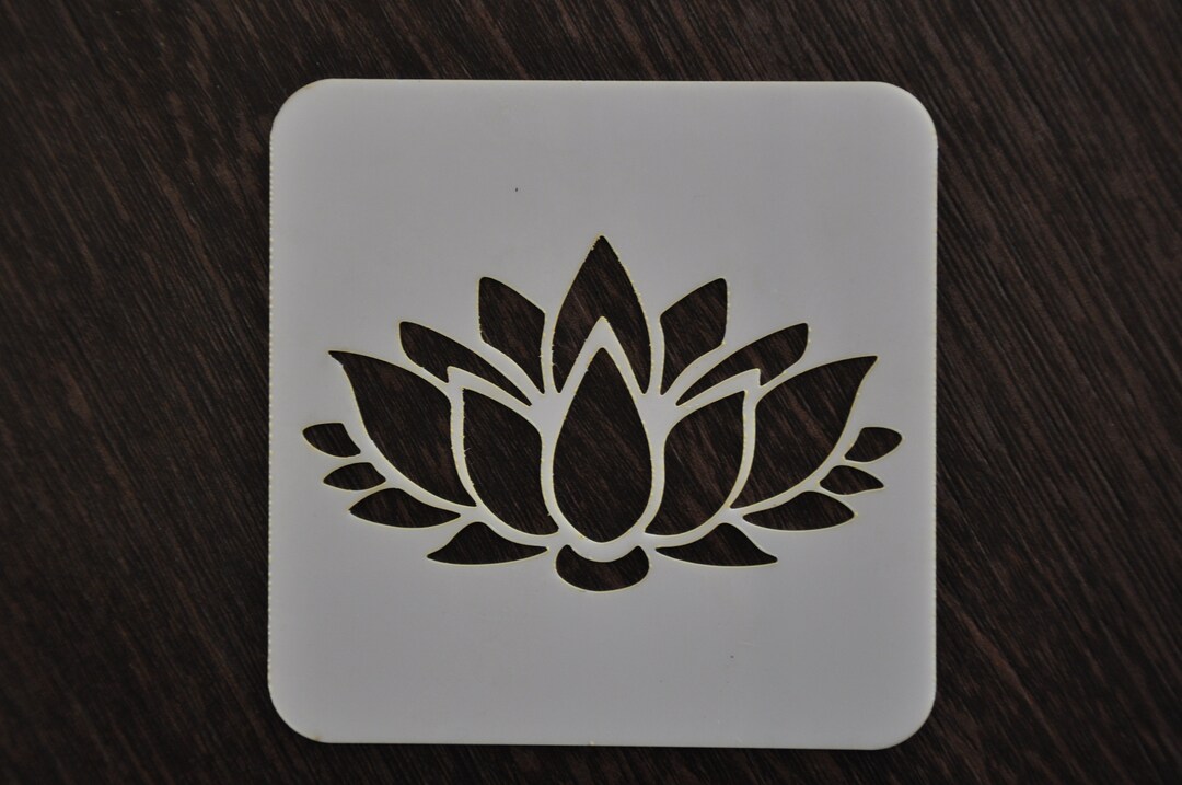 Lotus Flower Stencil, Custom Stencil, Any Font, Any Design, Any Size ...