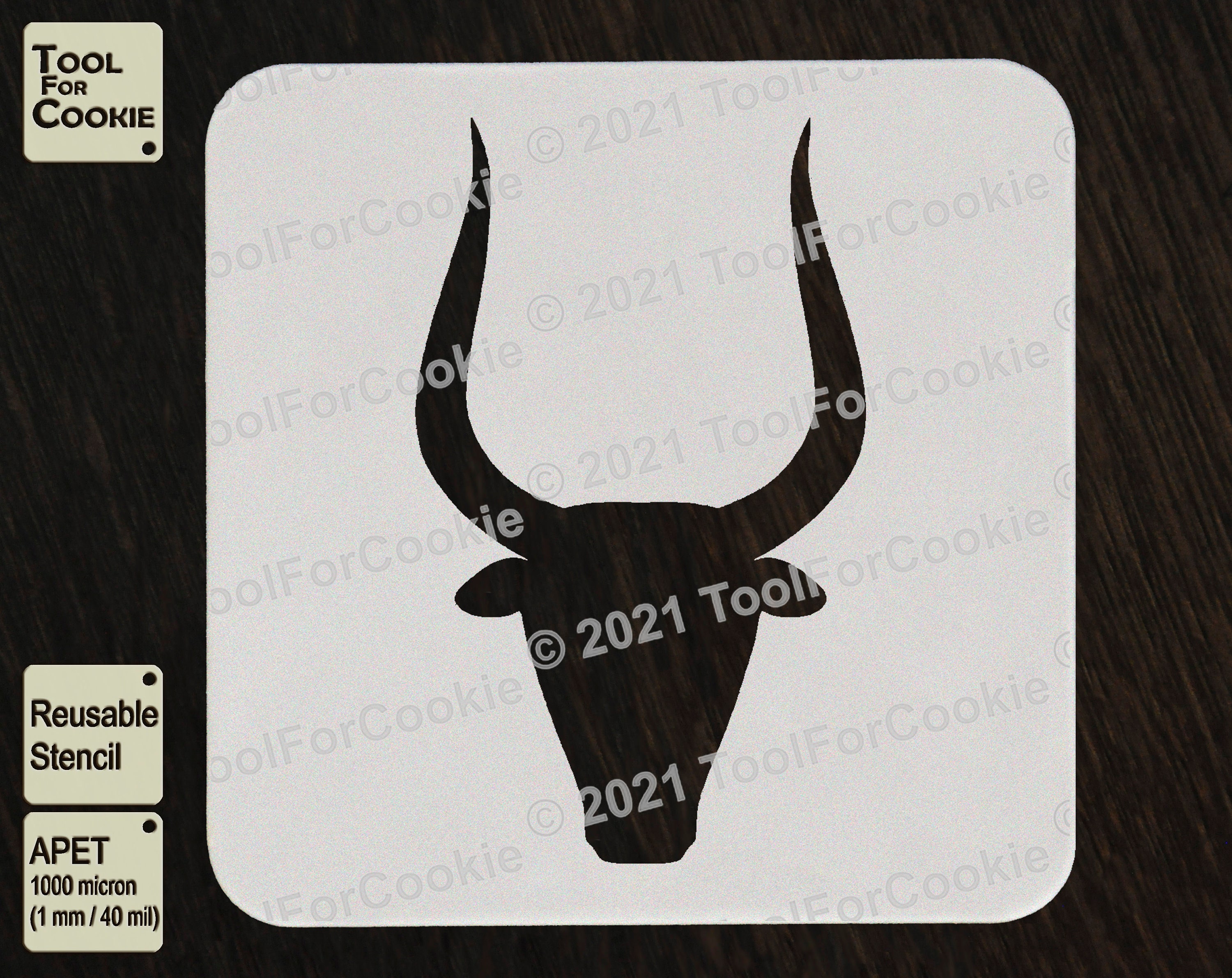 Bull Head Stencil | Etsy