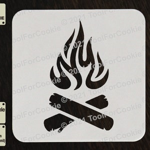 Bonfire Stencil, Camp Fire Stencil - Etsy