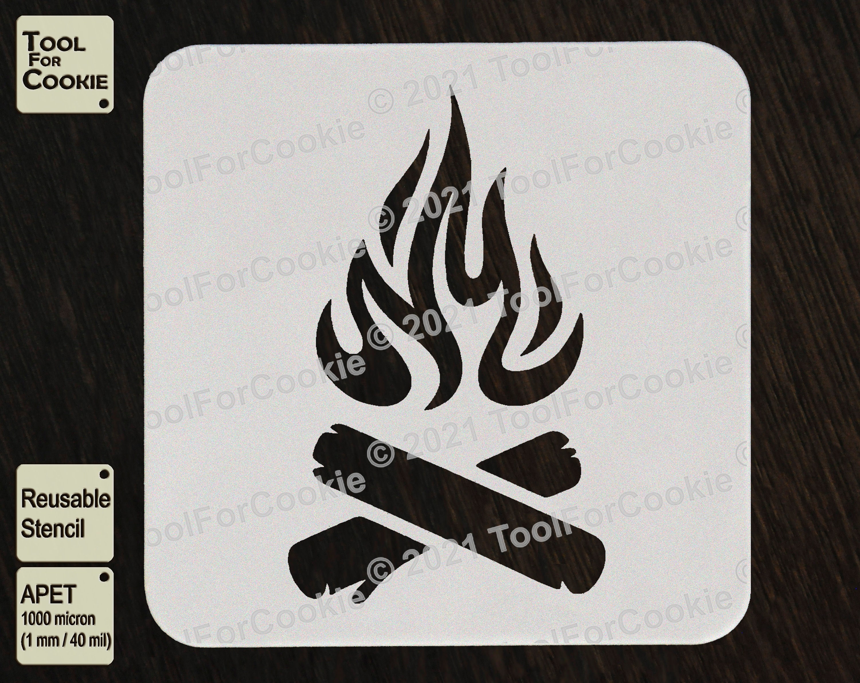 Bonfire Stencil Camp Fire Stencil - Etsy UK