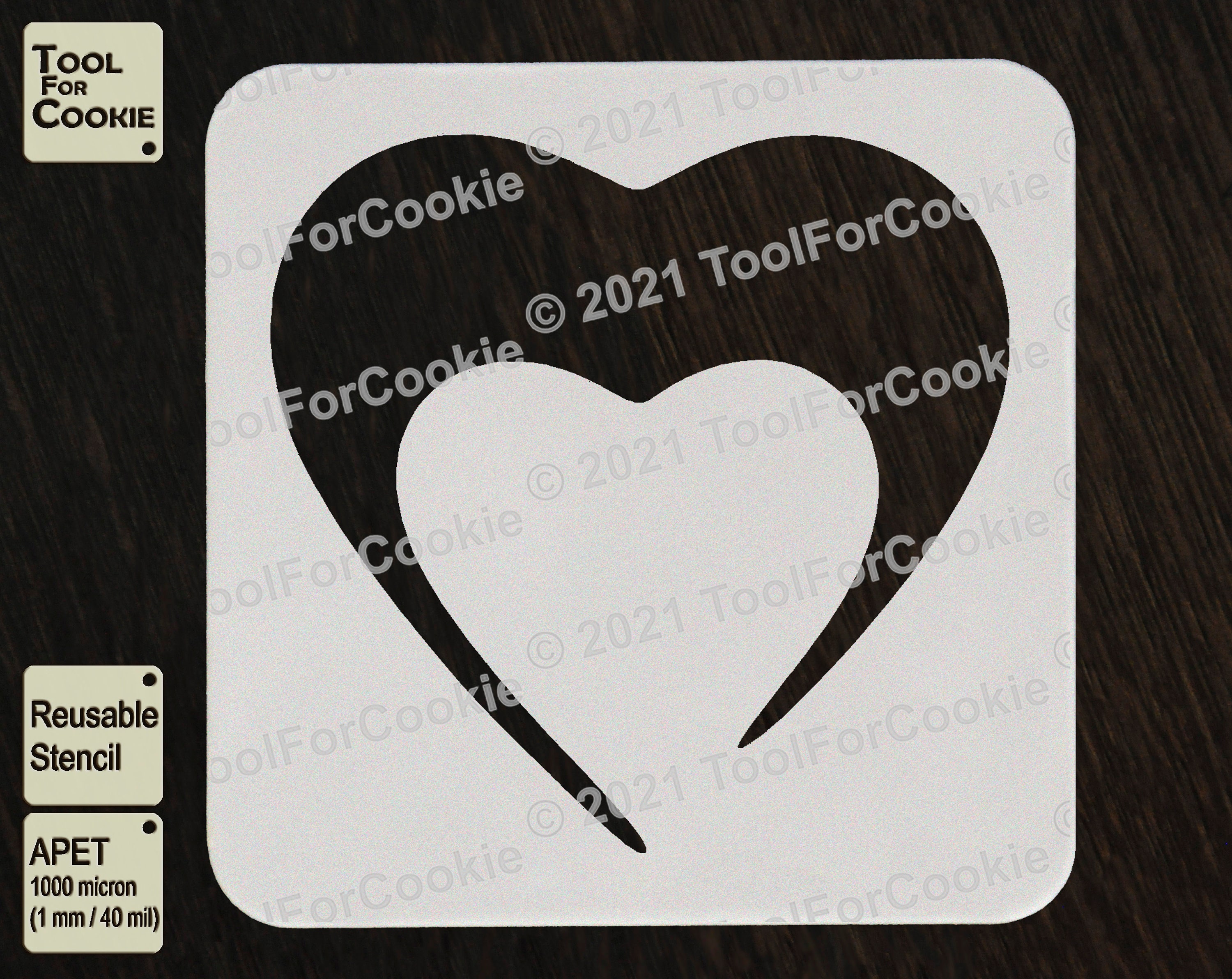 Hearts Stencil - Etsy