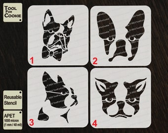 Dog Boston Terrier 783-965 Stencil - Etsy