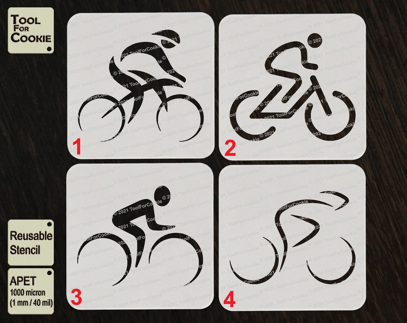 Cyclist Stencil Bike Stencil - Etsy