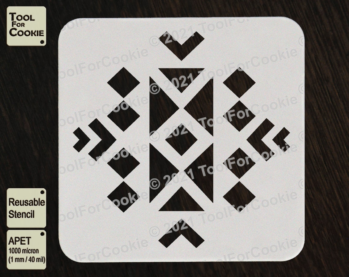 Aztec Tribal Art Stencil - Etsy