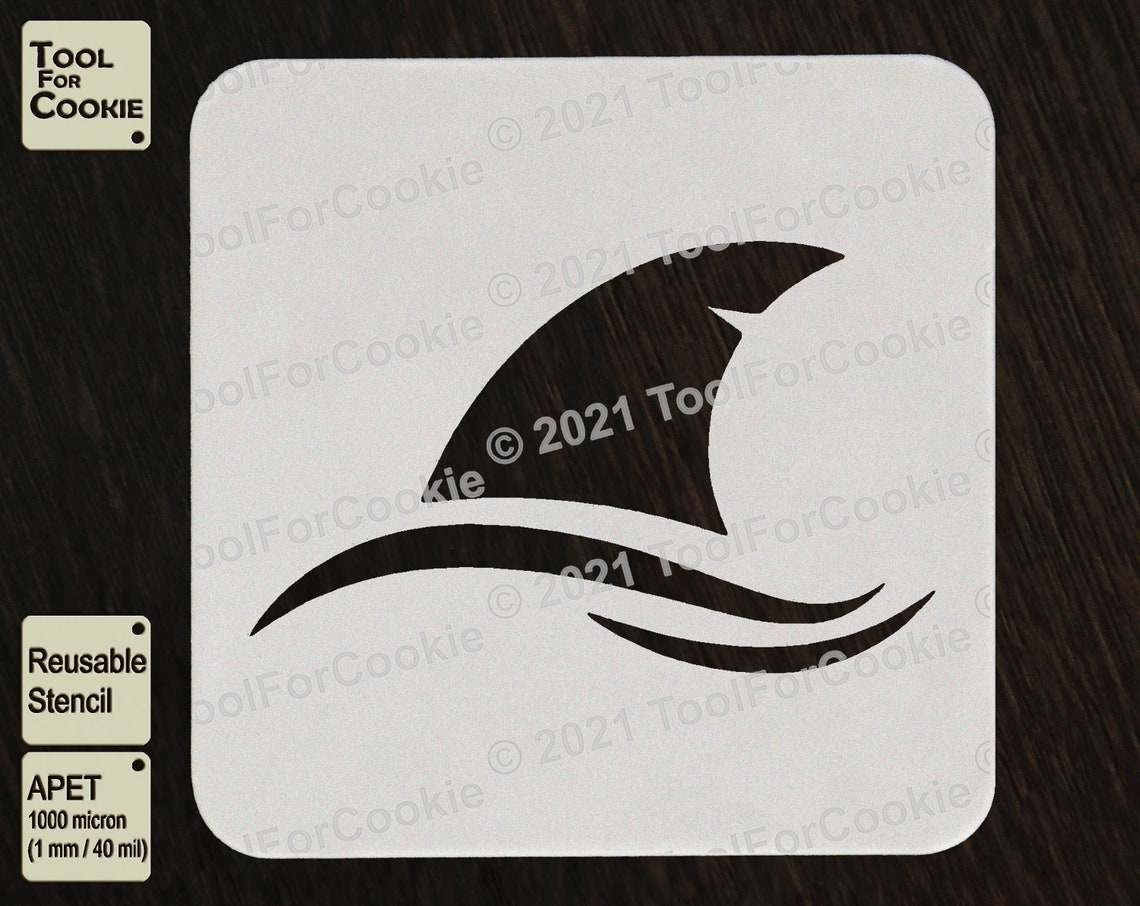 Shark Fin Stencil - Etsy