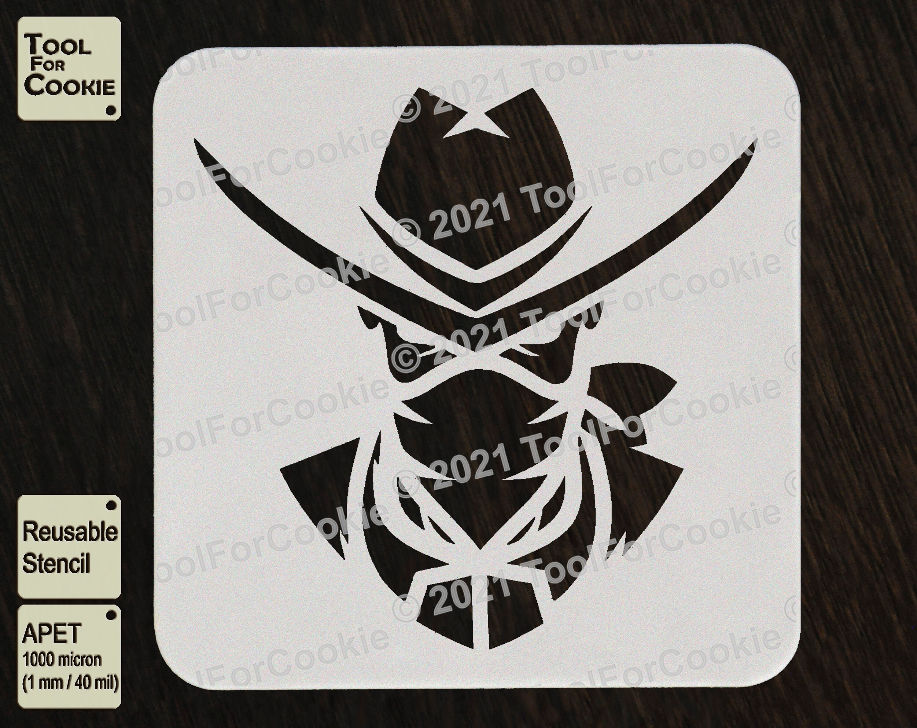 Cowboy Bandit Stencil - Etsy