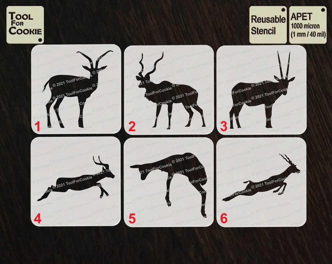 African Antelope Stencil - Etsy