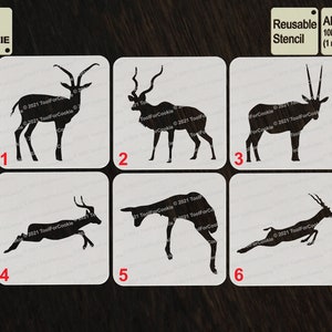 African Antelope Stencil - Etsy