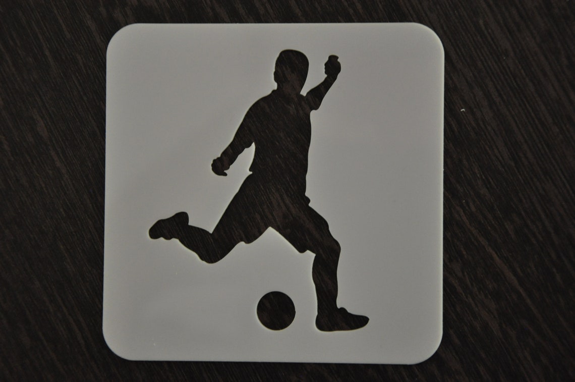 Soccer Player Stencil, Football Stencil, Custom Stencil, Any Font, Any ...