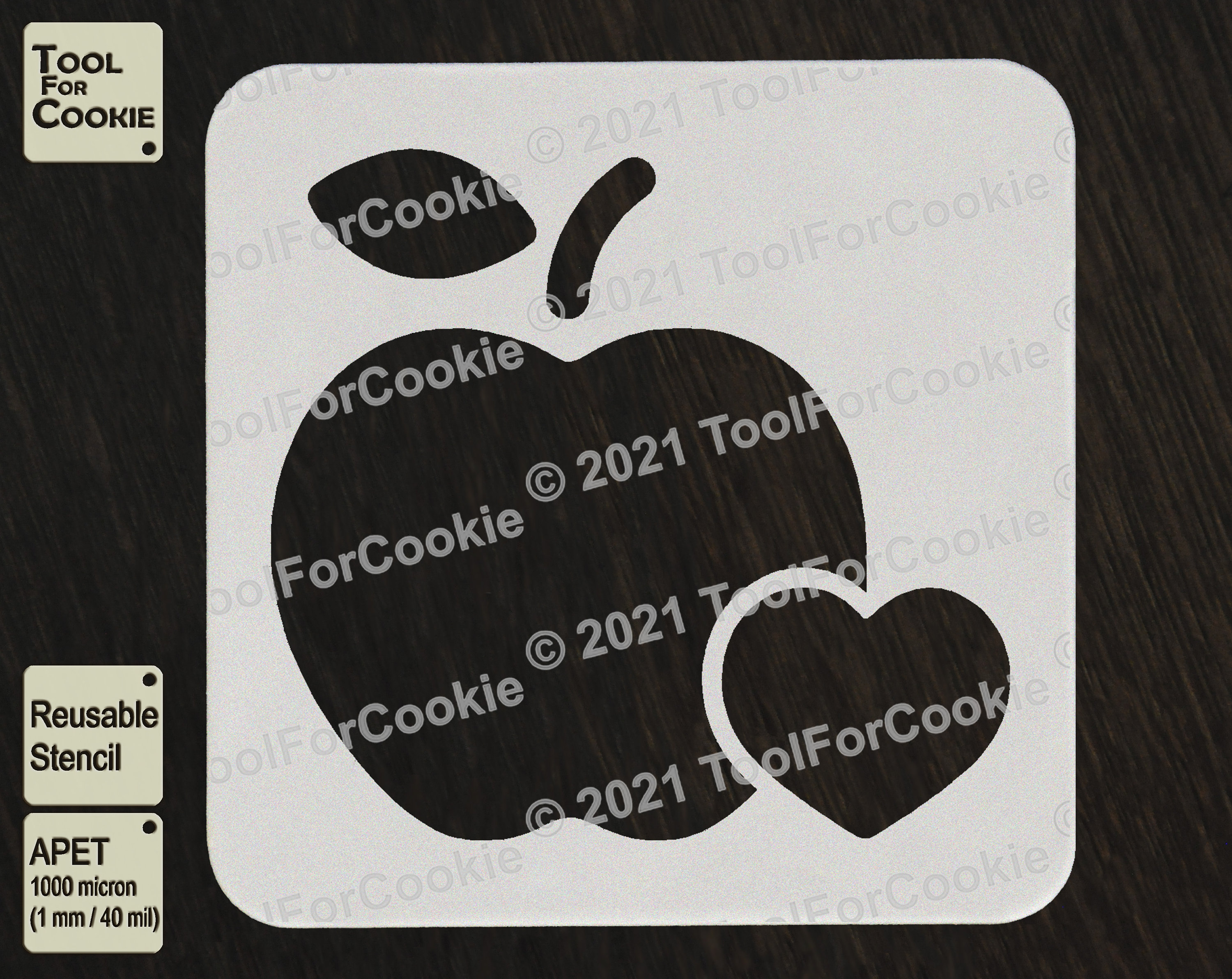 Apple Stencil - Etsy