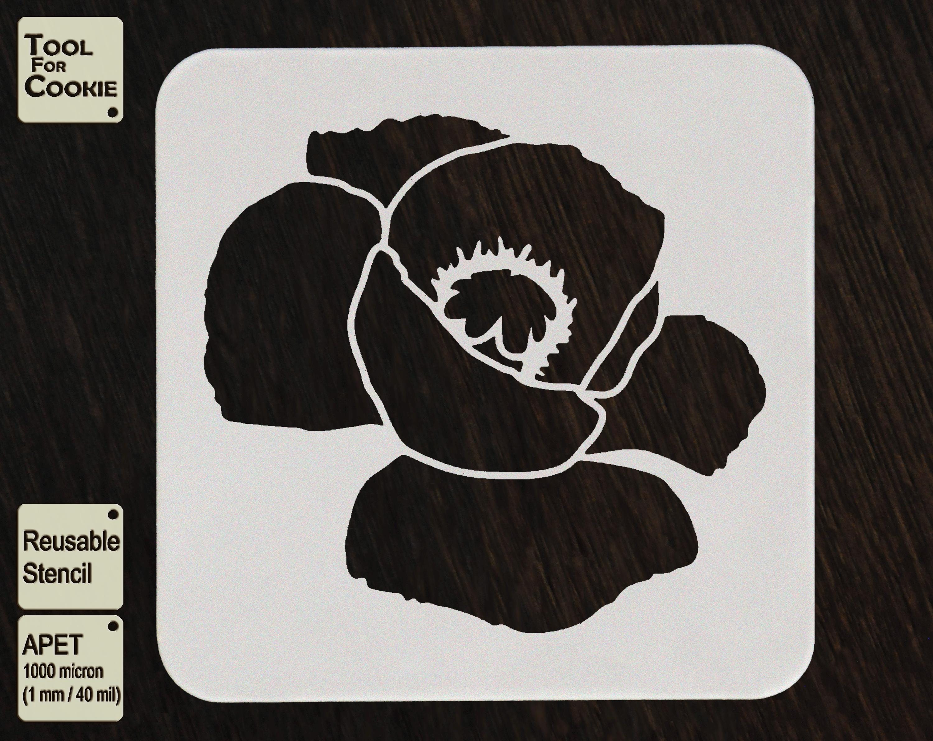 Poppy Flower Stencil, Flower Stencil, Custom Stencil - Etsy