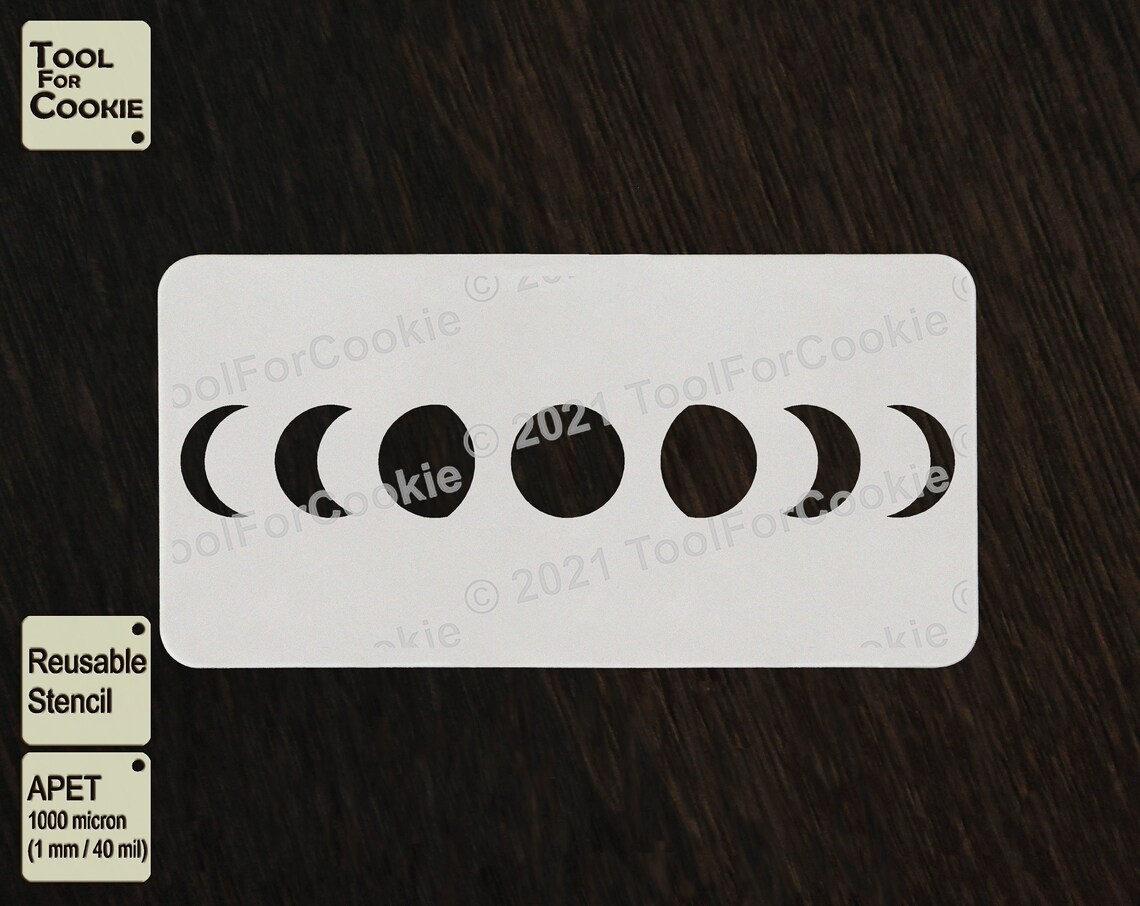 Moon Phases Stencil Moon Ornament - Etsy