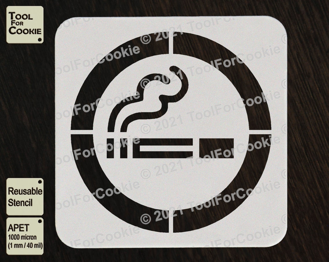 Smoking Area Stencil - Etsy