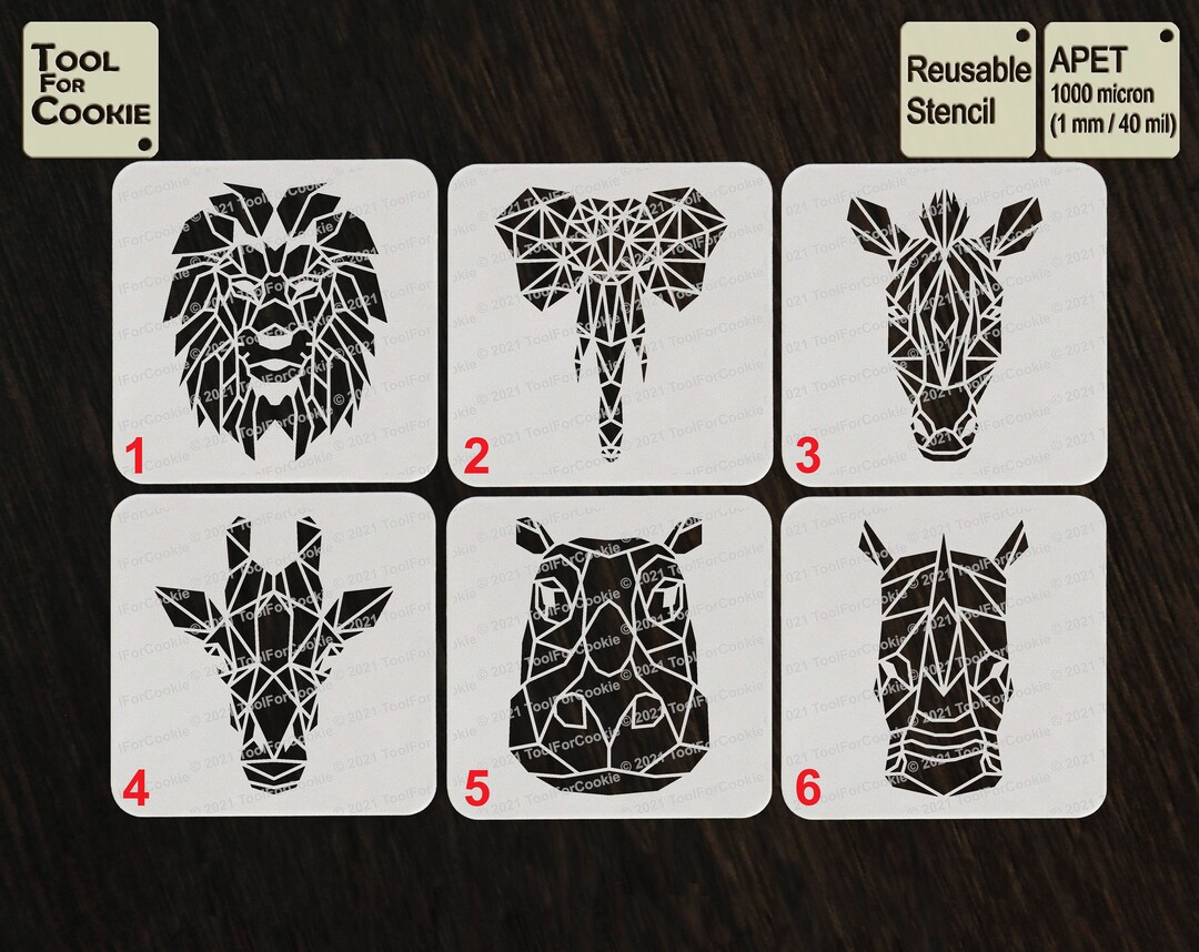 African Animals Stencil - Etsy