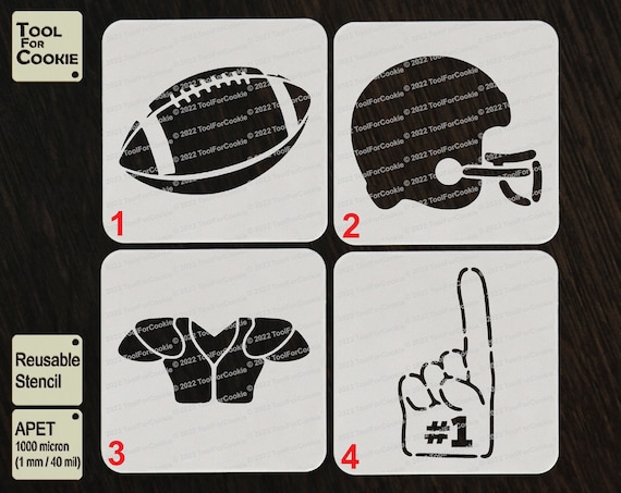 American Football Symbols Stencil | Etsy