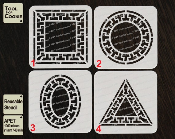 Greek Key Stencil - Etsy