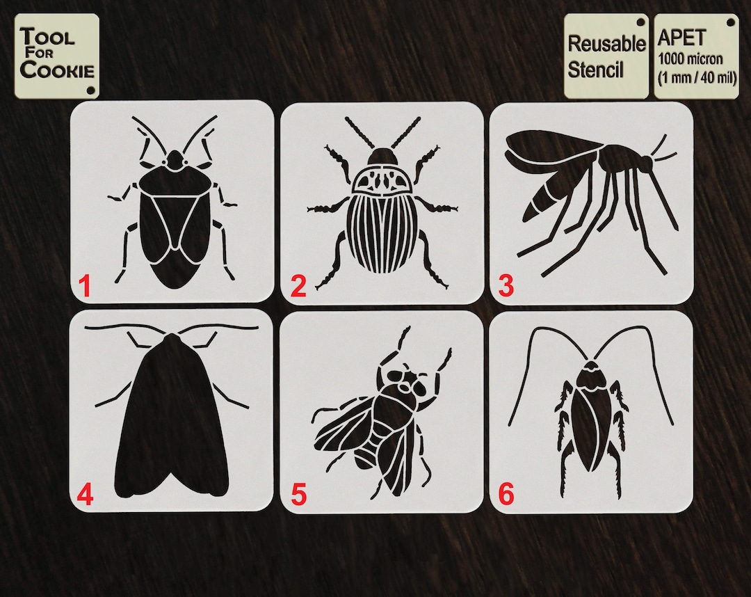 Bugs Stencil, Insect Stencil - Etsy