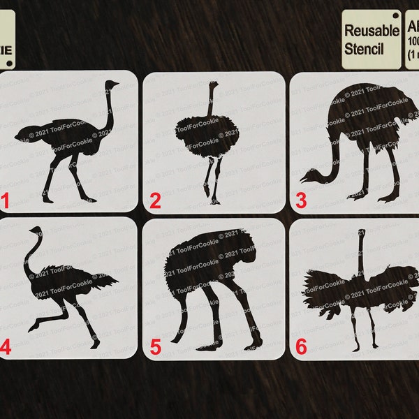 Ostrich Stencils - Etsy