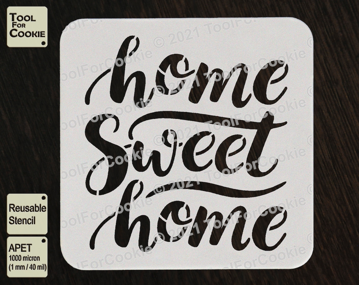 Home Sweet Home Stencil Home Stencil - Etsy