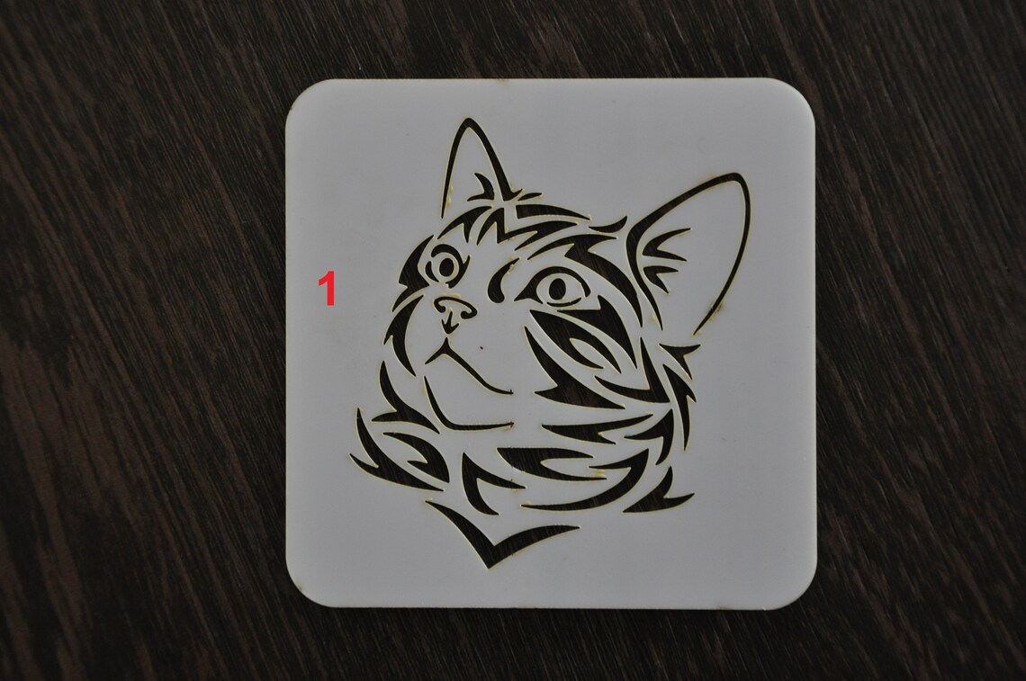 Cat Stencil Cats Stencil Custom Stencil Any Font Any - Etsy